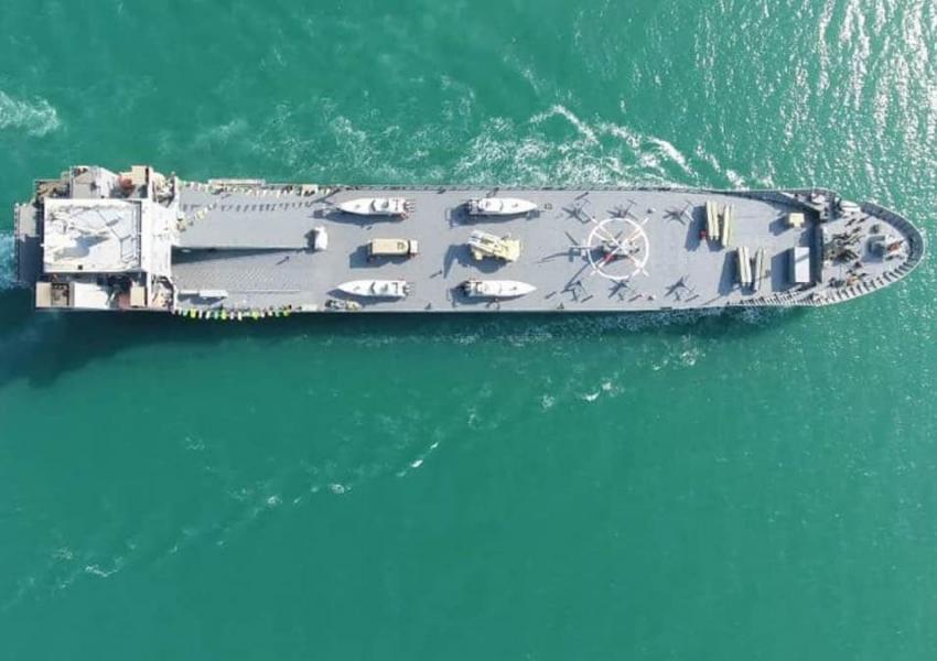 IRGC Reveals New Warship; A Repurposed Merchant Vessel | Iran International